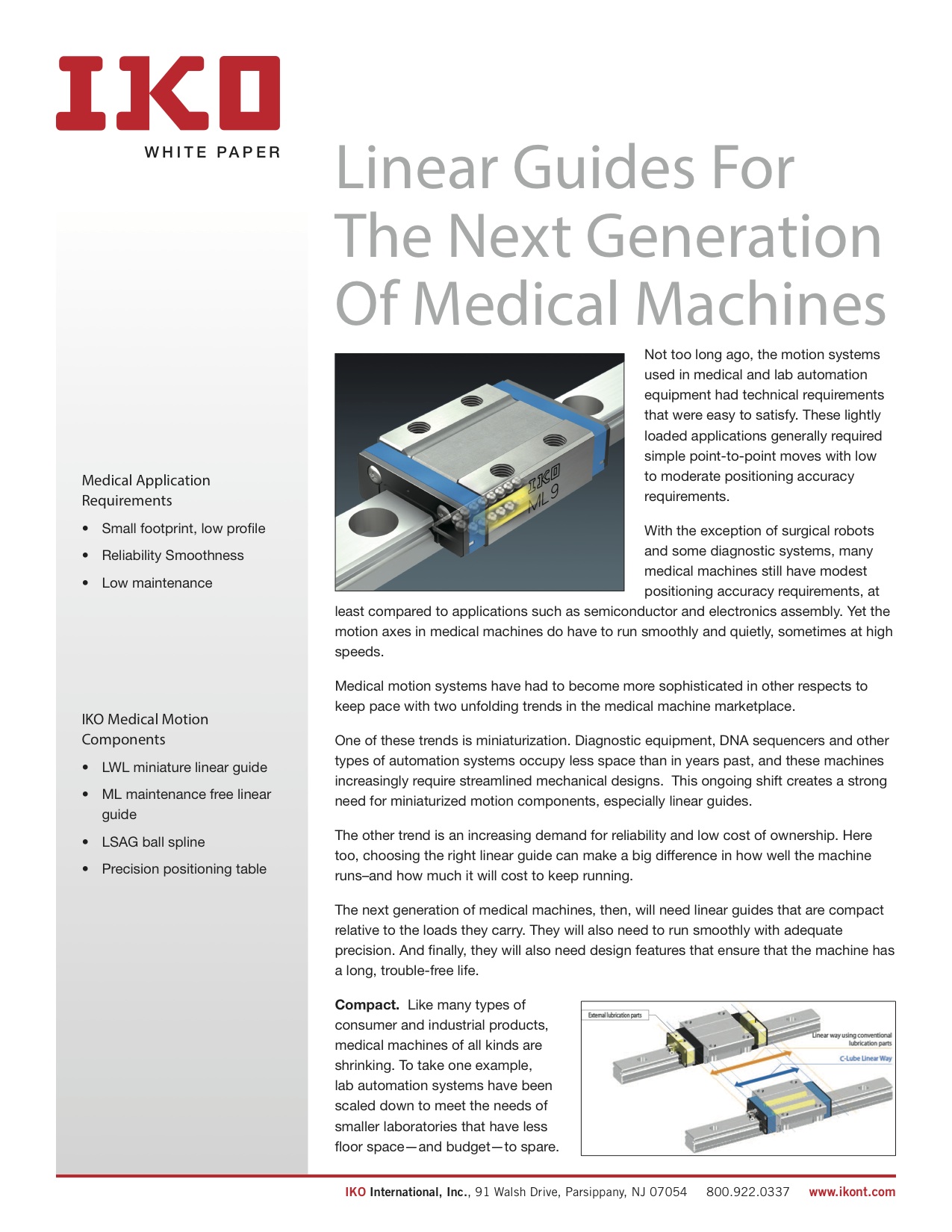 IKO, International Inc. | Linear Guides, Needle Roller Bearings and ...