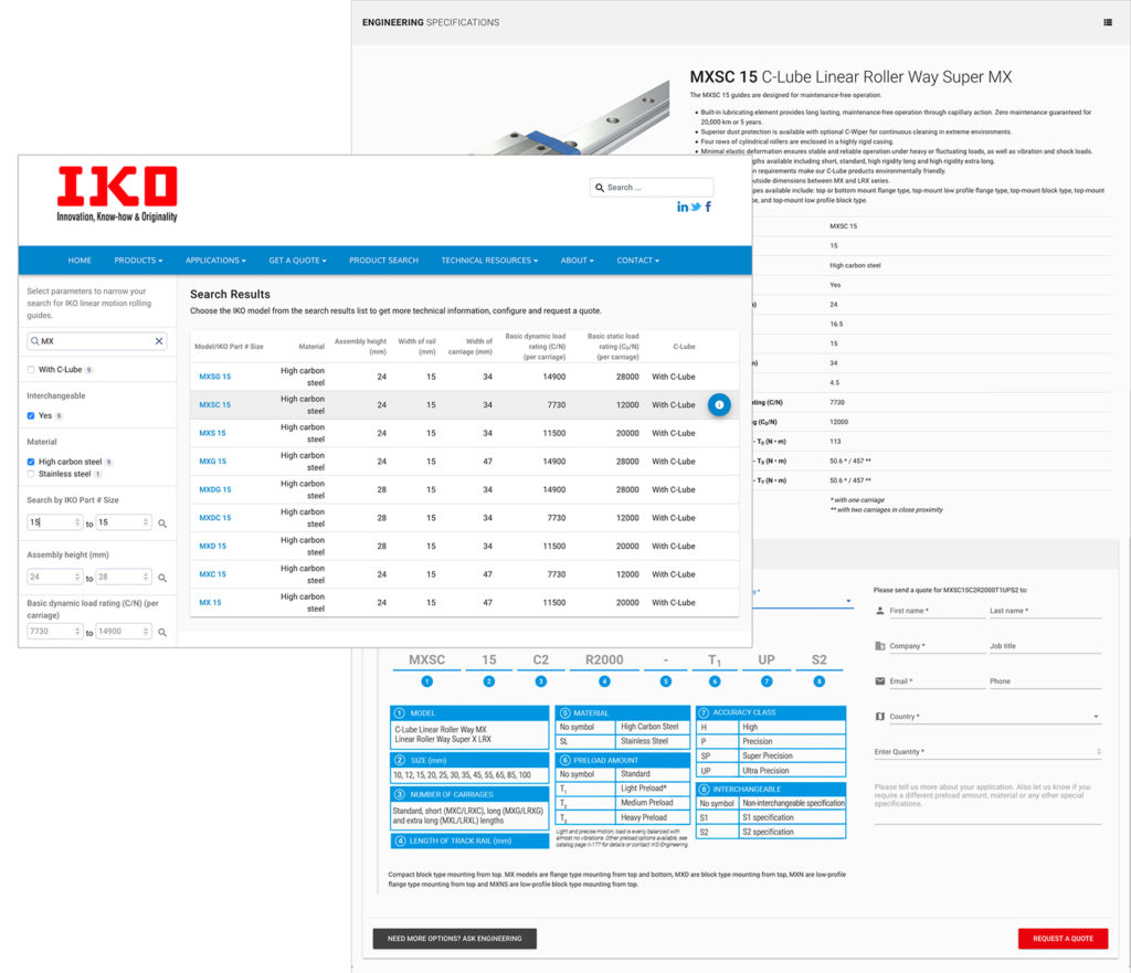 Select and Configure IKO Linear Guides Online - IKO International